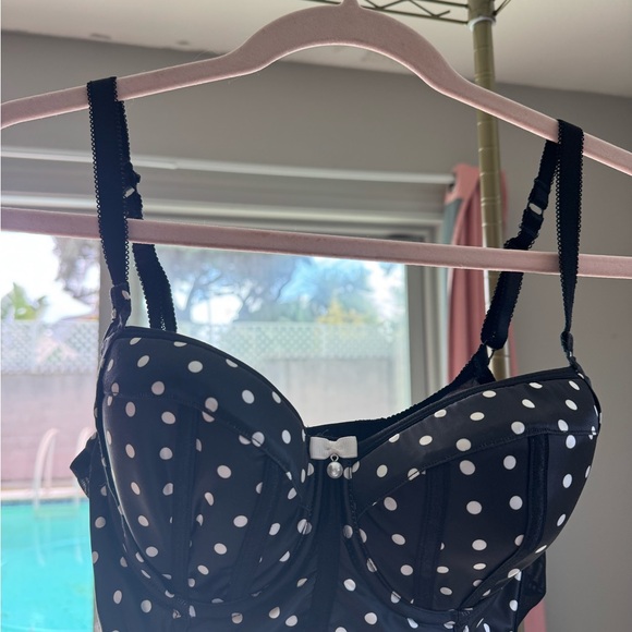 parfait lingerie | Intimates & Sleepwear | Black And White Polka Dot ...
